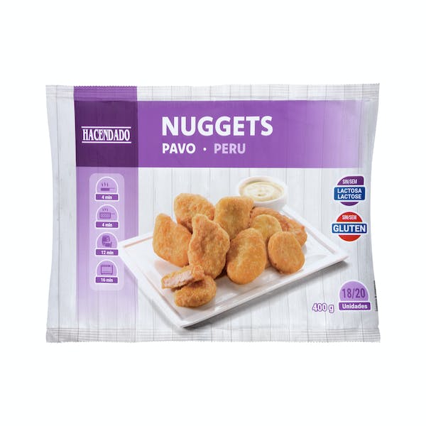 Precio en Mercadona de Nuggets de pavo Hacendado ultracongelados ...