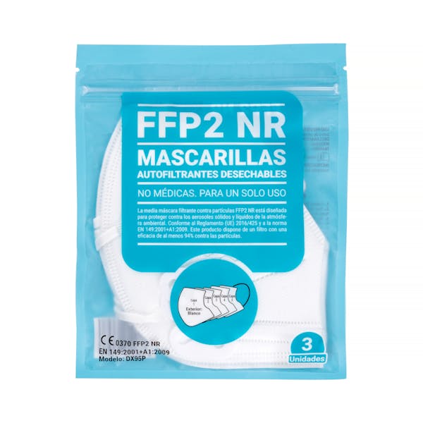 Precio en Mercadona de Mascarillas FFP2 NR Deliplus Paquete 3 ud, 1 ...