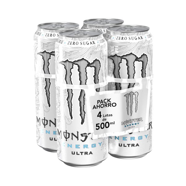 Precio en Mercadona de Bebida energética energy ultra Monster 4 latas X ... Precio en Mercadona de Bebida energética energy ultra Monster 4 latas X ...